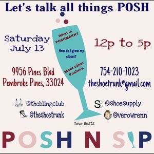 Posh N Sip | Other | Thank You Posh N Sip South Florida Edition | Poshmark